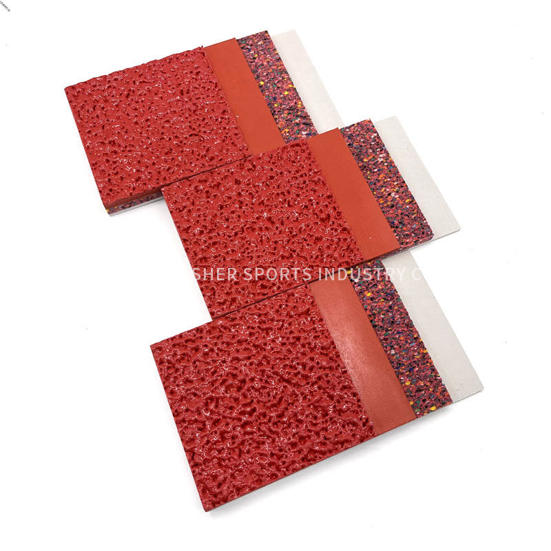 Weatherproof Field Running Track Colored 10mm Thickness Tiles Type