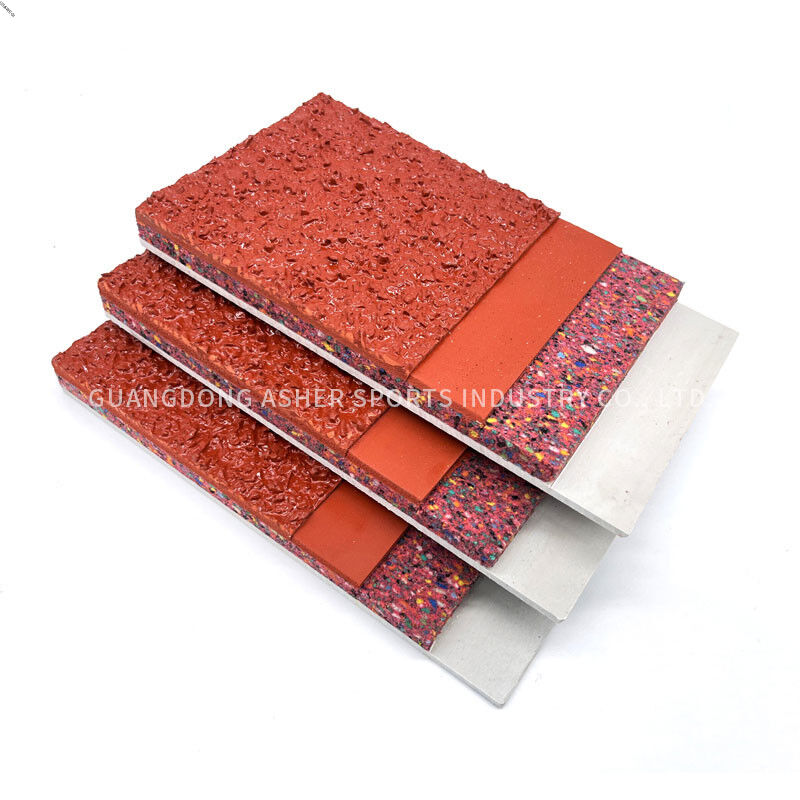 Weatherproof Field Running Track Colored 10mm Thickness Tiles Type