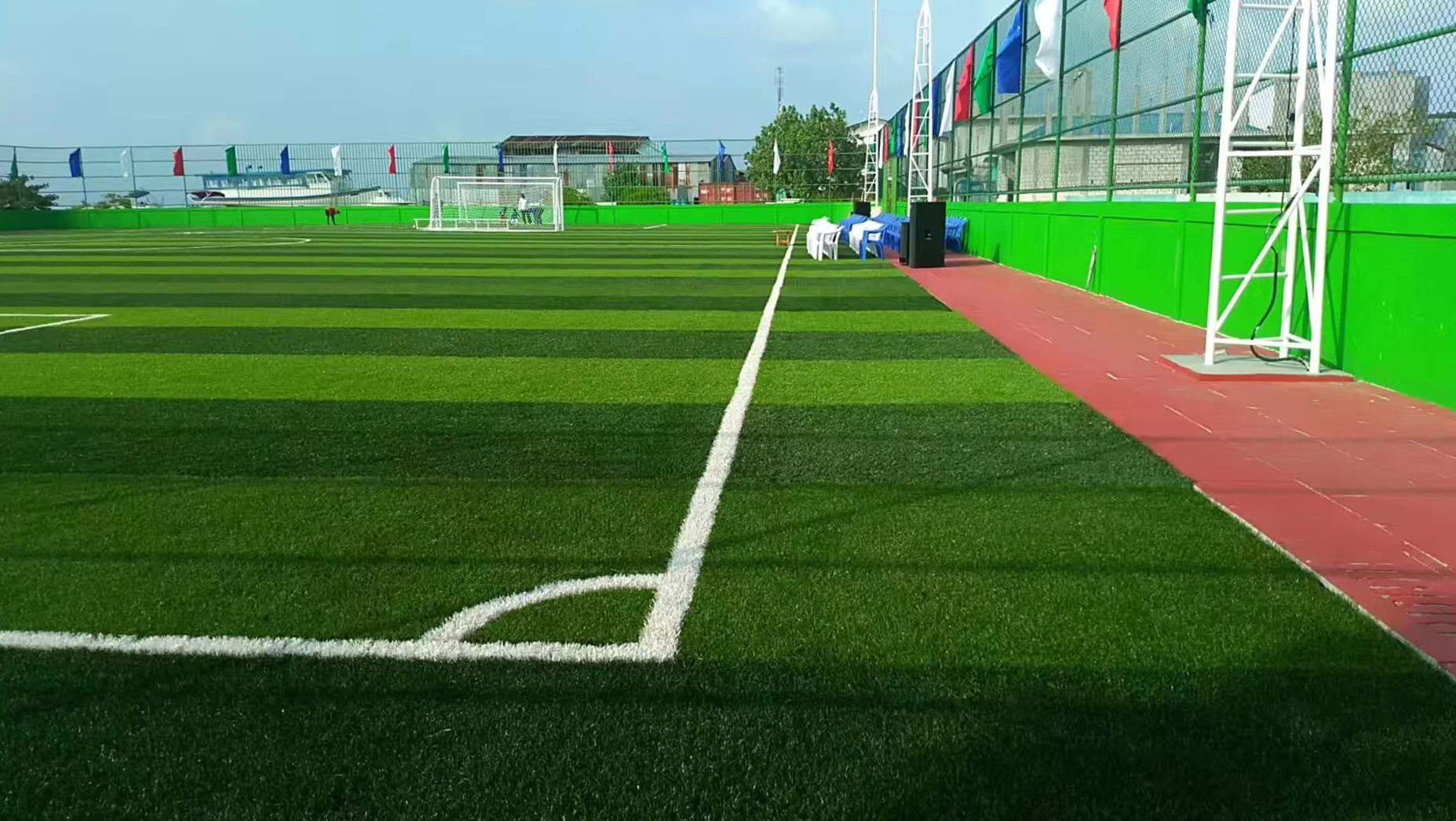 Soccer Fields Synthetic Turf With Rubber Granules Infill Material ...