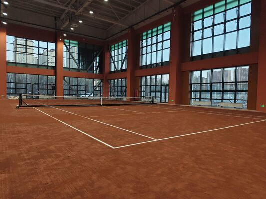 Authentic Red Clay Tennis Court with Brick Dust Finish Enhanced Slide ...
