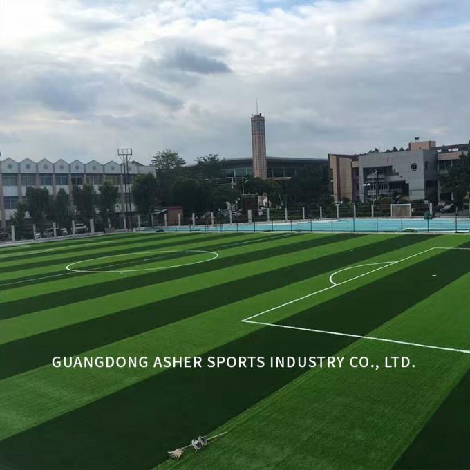 All Weather Resistant Artificial Football Pitches Stem Shape Grass Turf ...
