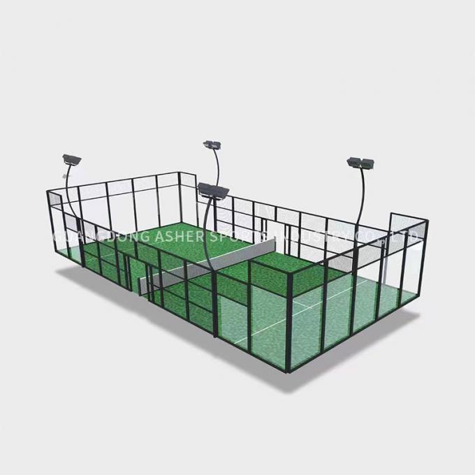 Visible Padel LED Tennis Court Wheelchair Accessible With Artificial Grass