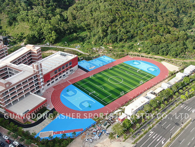 Sandwich Type Rubber Running Track Material , Shockproof Athletic Track ...
